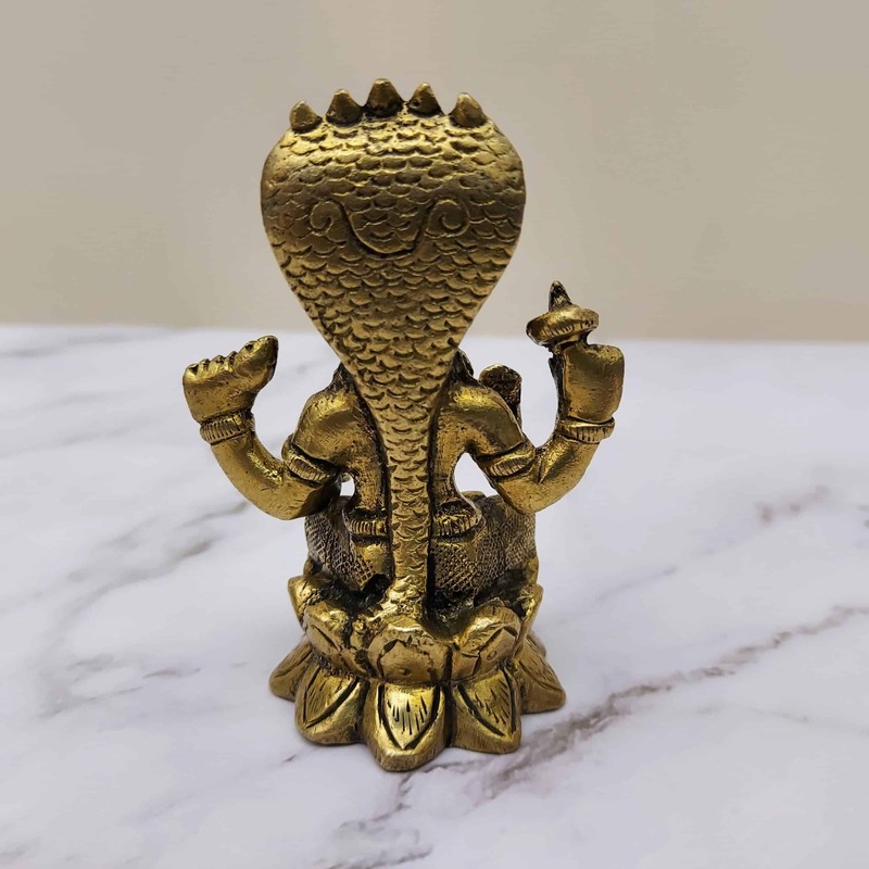 Brass Vishnu with Adhi Sheshu - 3.5 inch Height | Divine Serenity and ...