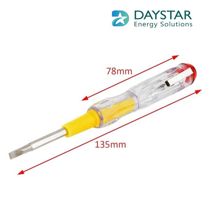 Voltage Line Tester with 2 in 1 Plus Minus Screwdriver (100V-500V AC)