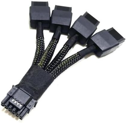 PCIe 5.0 GPU 16 pin (12+4) to PCIe 8 Pin Power Cable (10cm)