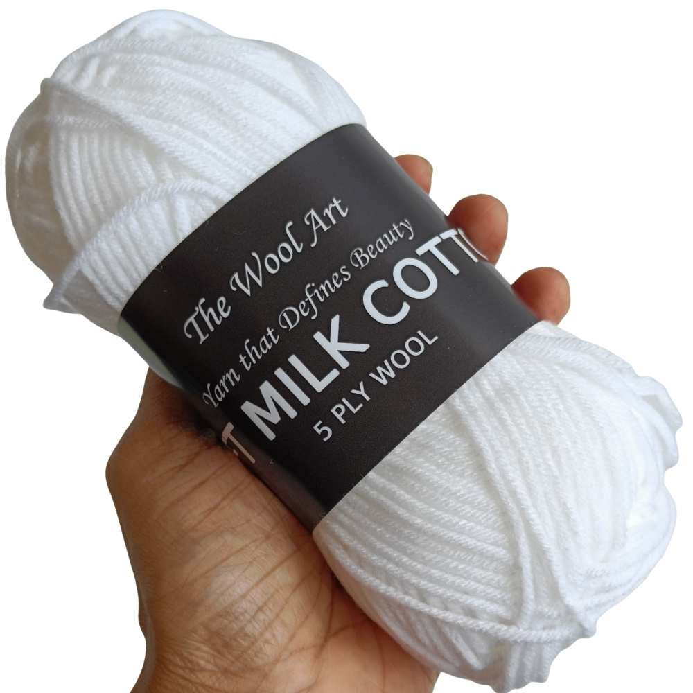 Buy | 5 Ply Soft Milk Cotton Yarn for Amigurumi | Crochet | Knitting ...