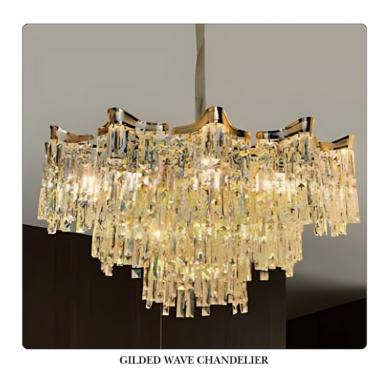 LED Chandelier - Gilded Wave - 400mm
