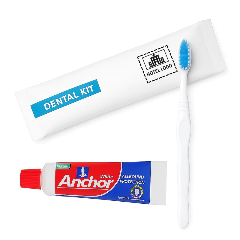 Hotel Dental Kit – Custom Branding | Toothbrush & Anchor Toothpaste ...